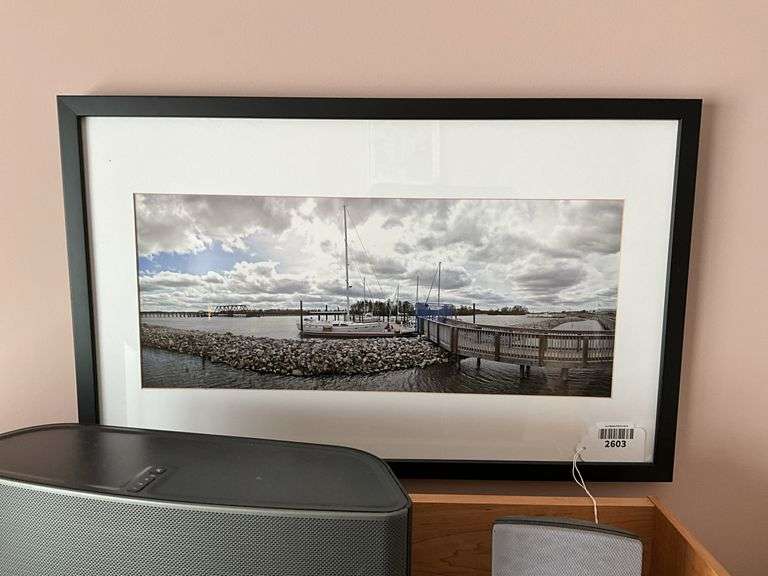 Dock photo, framed 15x24 - Hurley Real Estate & Auctions