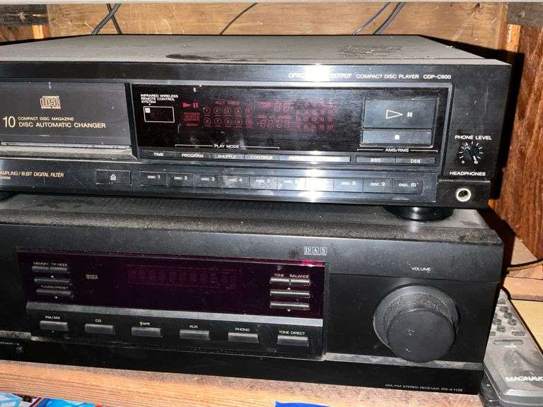 Sony 10 Disc CD Player, Sherwood receiver - Hurley Real Estate & Auctions