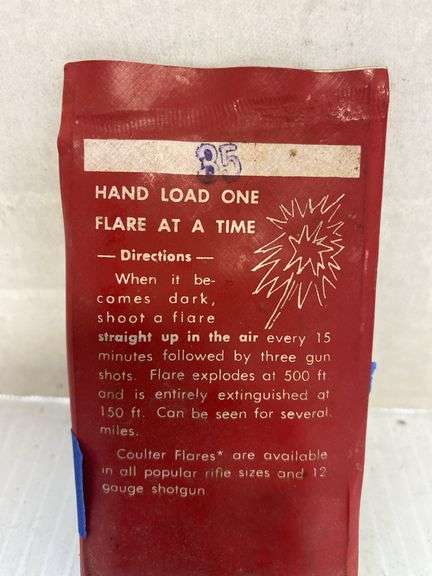Three 35 Rem emergency flares - Hurley Real Estate & Auctions