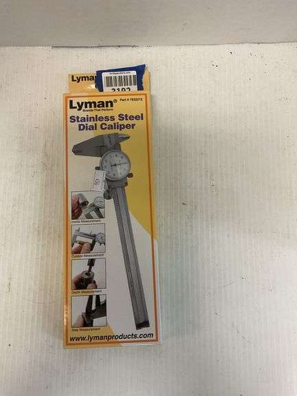 Lyman stainless steel dial caliper - Hurley Real Estate & Auctions