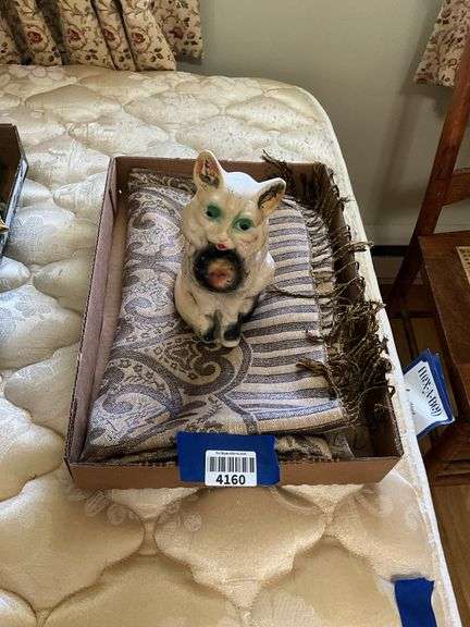 Chalkware cat ear damaged, ladies shawl/scarf - Hurley Real Estate ...