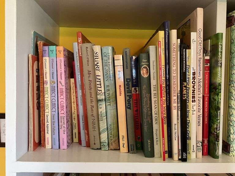 Shelf of books: children's books, misc - Hurley Real Estate & Auctions