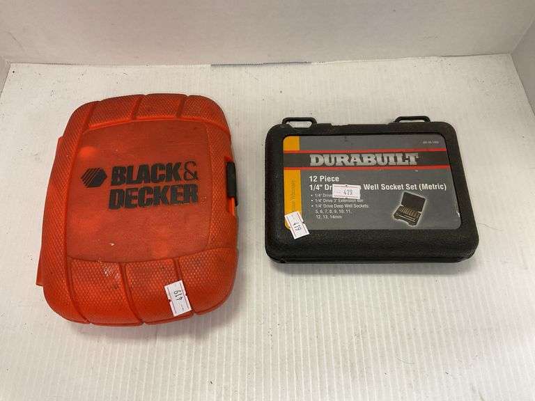 B&D bit set, Durabuilt metric sockets - Hurley Real Estate & Auctions