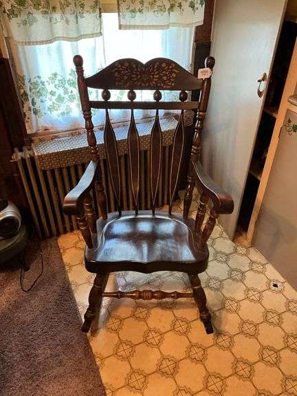Paint decorated rocking chair - Hurley Real Estate & Auctions