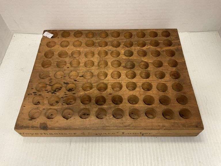 3 wood shell holders - Hurley Real Estate & Auctions