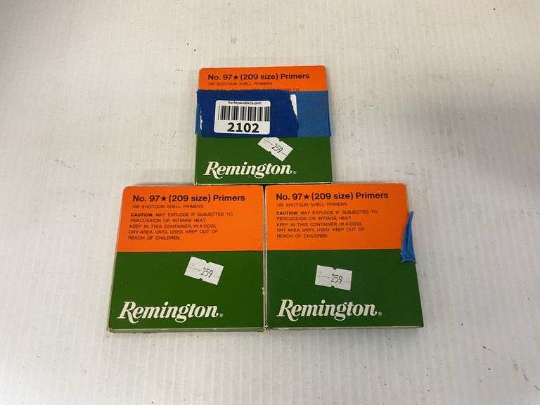 Three boxes of No. 97 Remington (209 size) Primers - Hurley Real Estate ...