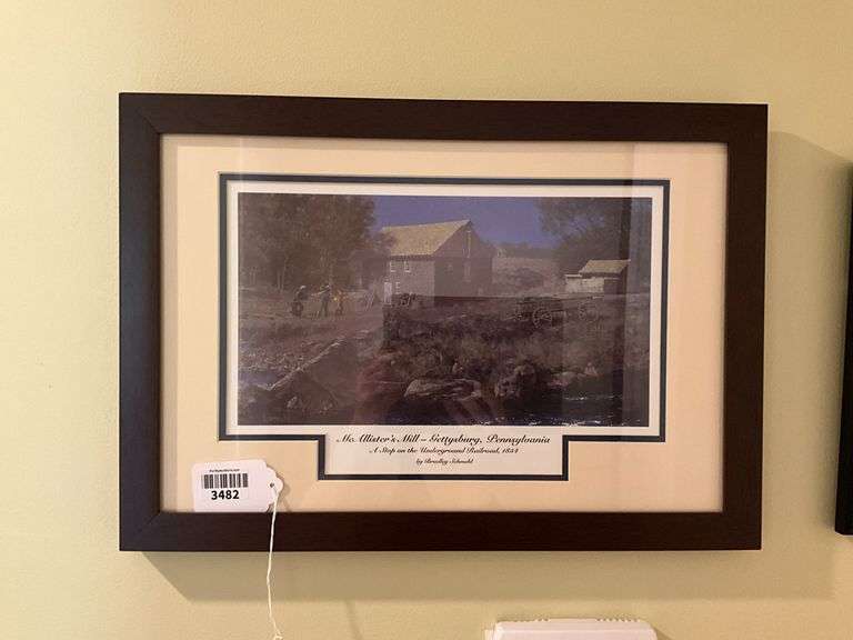 Framed McAllister’s Mill Gettysburg print “A Stop on the Underground ...