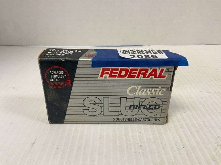 Box of Federal Classic Rifled Slug, 12 gauge, 2 3/4" - Hurley Real ...