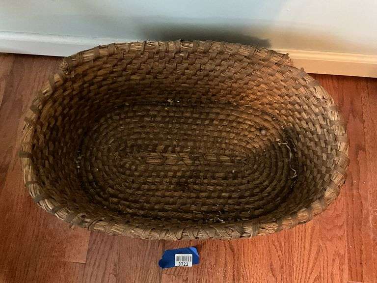 Early Primitive Rye Basket - Hurley Real Estate & Auctions