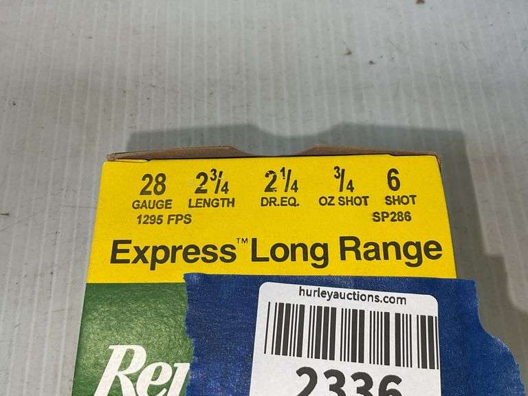 Partial Box of Remington Express Long Range, 28 gauge, 2 3/4" shells ...