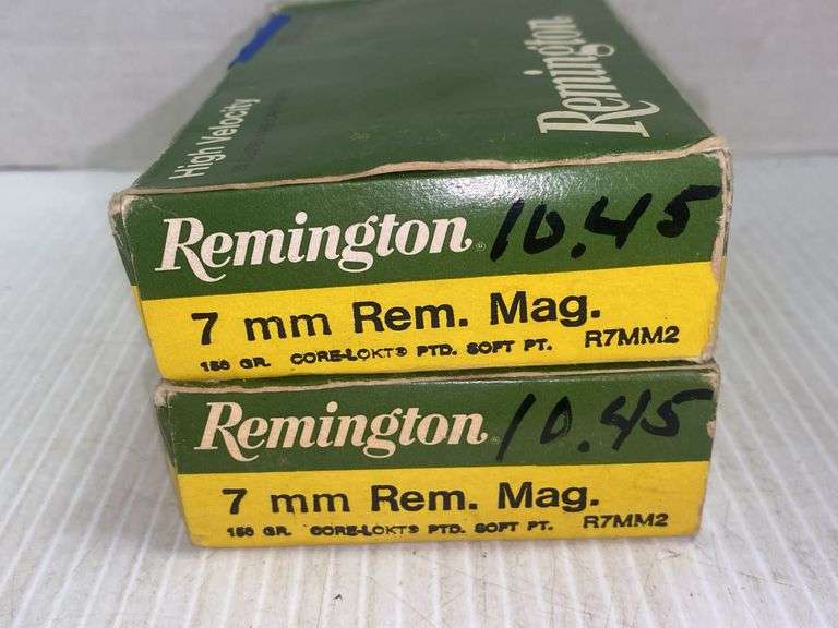 Two partial boxes of Remington 7mm Rem Mag 150 gr PSP - Hurley Real ...