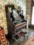 Weaver Piano & Organ Co./ York PA pump organ w/ mirrored top section ...