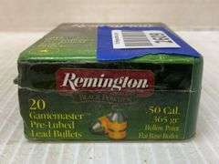 Box of Remington 50 cal 365 gr HP muzzleloader bullets - Hurley Real ...