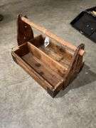 Primitive wooden caddy - Hurley Real Estate & Auctions