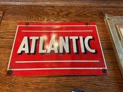 Porcelain Atlantic advertising sign 9x13 - Hurley Real Estate & Auctions