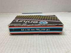 Box of 6.5 x 55mm FMJ, 139 Gr. - Hurley Real Estate & Auctions