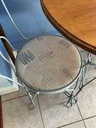 Wire ice cream parlor table and two chairs 27.5x27.5x29 - Hurley Real ...