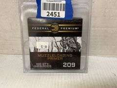 Two boxes of Federal Muzzleloading primers no. 209, by the piece take ...