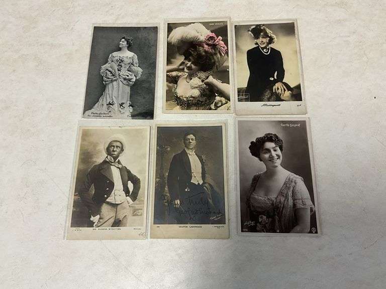 Six actress/actor postcards including: blackface actor - Hurley Real ...