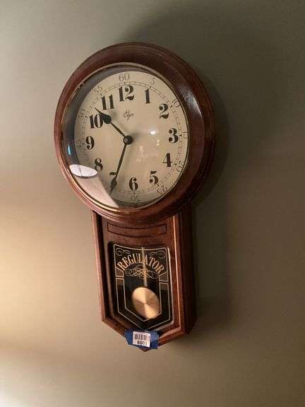 Elgin Regulator wall clock - Hurley Real Estate & Auctions