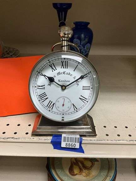 McCabe & Co. pocket watch desk clock - Hurley Real Estate & Auctions