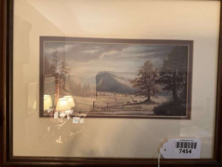 Wall hangings: various framed prints including: Lee and Doris Roberson ...