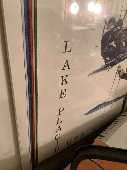 1980 Lake Placid Winter Olympics poster, framed - Hurley Real Estate ...