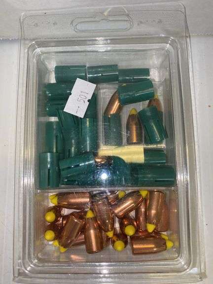 Thompson/Center 45 cal Spire point bullets and three quick loaders ...