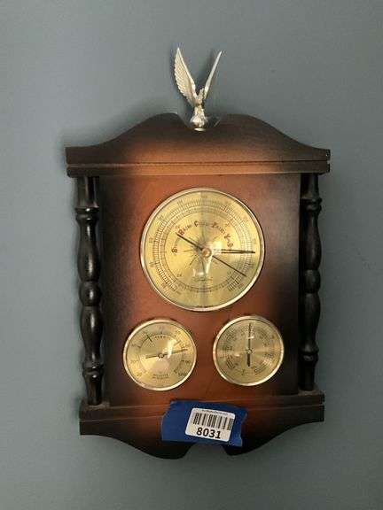 Two wall mount barometer/thermometers - Hurley Real Estate & Auctions