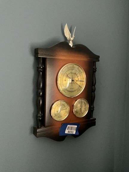 Two wall mount barometer/thermometers - Hurley Real Estate & Auctions