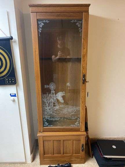 7-Gun Slot Gun Cabinet 23x13x72 - Hurley Real Estate & Auctions