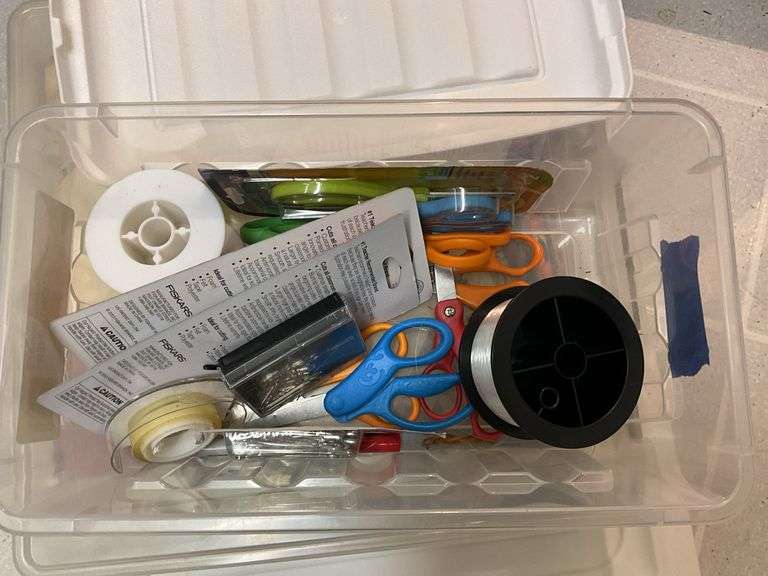 Scissors in packages, pins, misc - Hurley Real Estate & Auctions