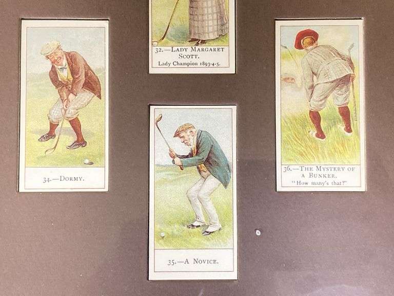Victorian golfer prints, framed - Hurley Real Estate & Auctions