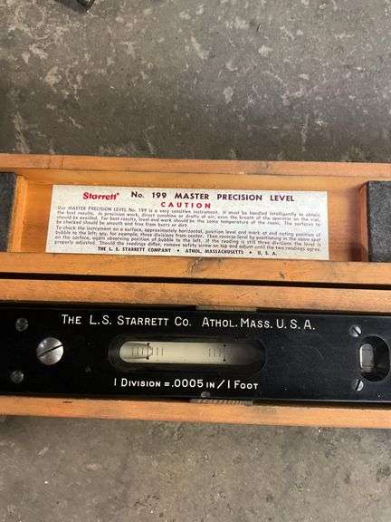 Starrett No. 199 Master Precision Level - Hurley Real Estate & Auctions