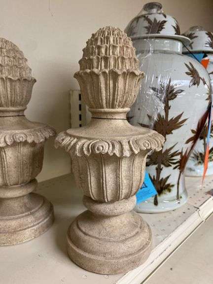 Three decorative finials - Hurley Real Estate & Auctions