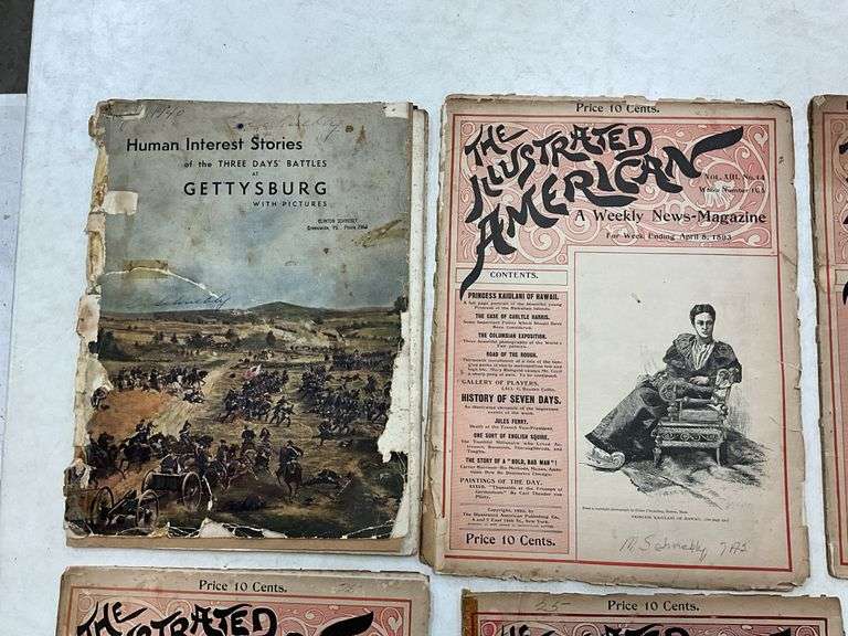 Six magazines including: Human Interest Stories of the Battle of ...