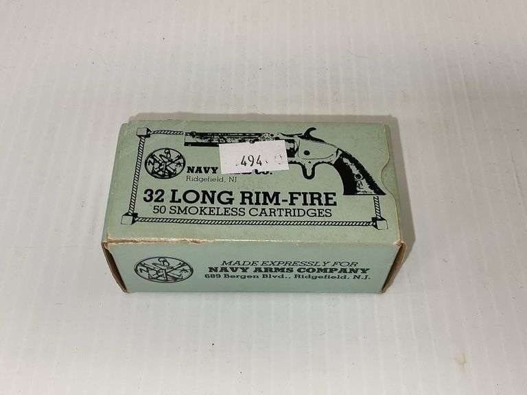 Box of Navy Arms 32 Long Rim-Fire - Hurley Real Estate & Auctions