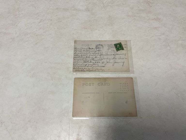 Two real photo paper moon postcards - Hurley Real Estate & Auctions