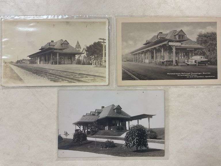 Three Greencastle Pa railroad station postcards, including real photos ...