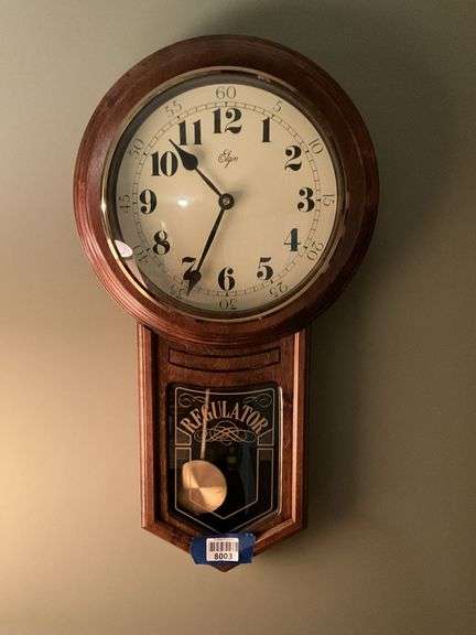 Elgin Regulator wall clock - Hurley Real Estate & Auctions