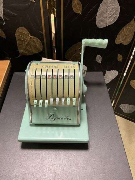 Vintage Paymaster check writer - Hurley Real Estate & Auctions