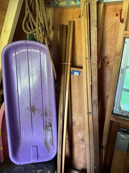 Misc wood, plastic sled - Hurley Real Estate & Auctions