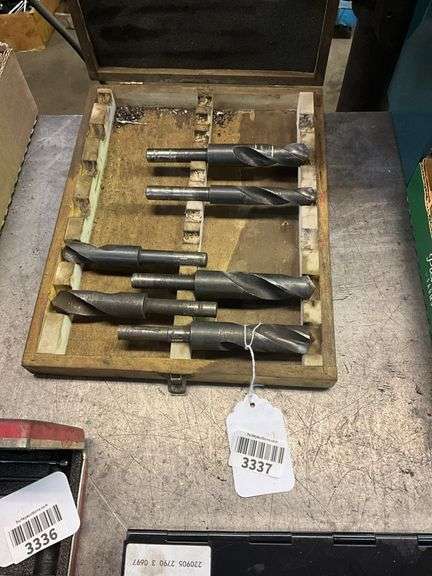 Five drill bits in case - Hurley Real Estate & Auctions