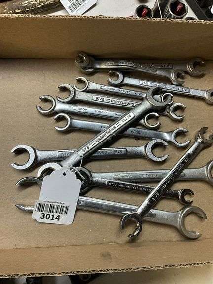 Box lot of flare nut line wrenches, including Craftsman - Hurley Real ...