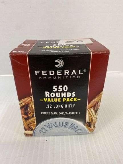 Bulk box of Federal 22 LR 36 gr HP - 550 rounds - Hurley Real Estate ...