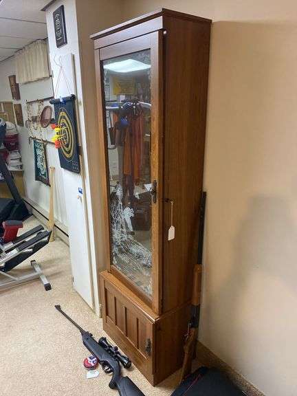 7-Gun Slot Gun Cabinet 23x13x72 - Hurley Real Estate & Auctions