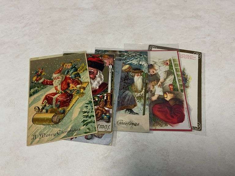 Five Christmas Santa postcards and one extra - Hurley Real Estate ...
