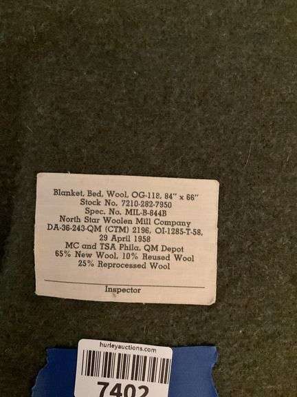 Northstar Woolen Mill wool blanket w/ label 84x66 - Hurley Real Estate ...