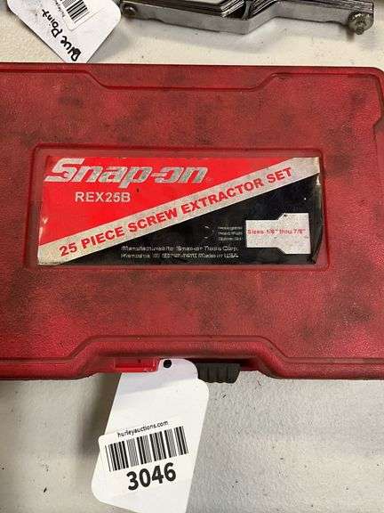 Snap-On REX25B 25 piece screw extractor set - Hurley Real Estate & Auctions