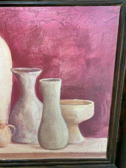 Wall art of pottery, framed 49.5x37 - Hurley Real Estate & Auctions
